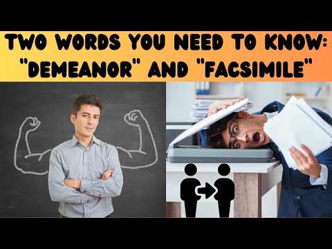 Two Words You Need to Know: "Demeanor" and "Facsimile"!!! #english