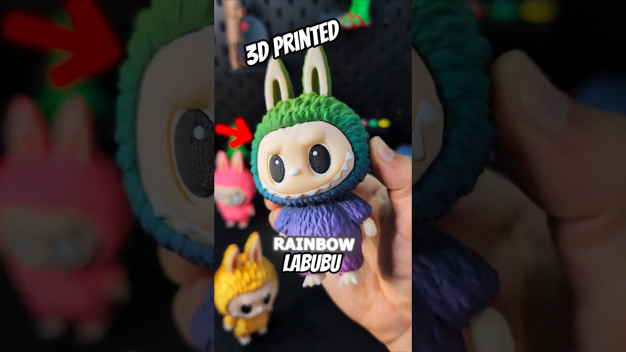 3D Printed Rainbow Labubu #howto
