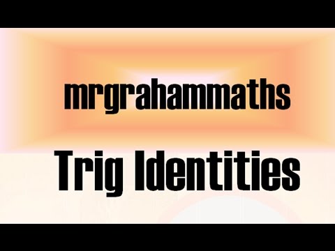 National 5 Maths – Trig Identities | mrgrahammaths