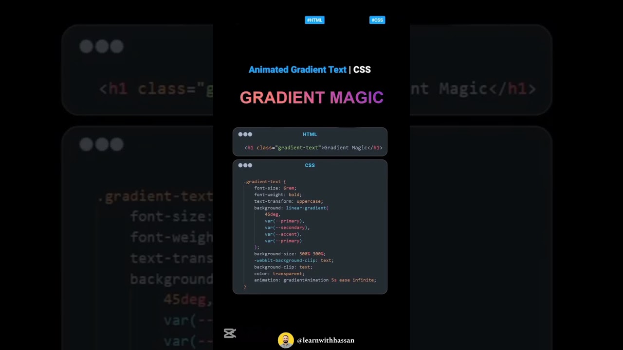| Create Stunning Gradient Text Animation in CSS | CSS Animation Effect | CodeMinds