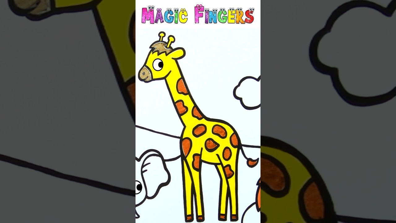 Jerapah Menggambar, Melukis, Mewarnai