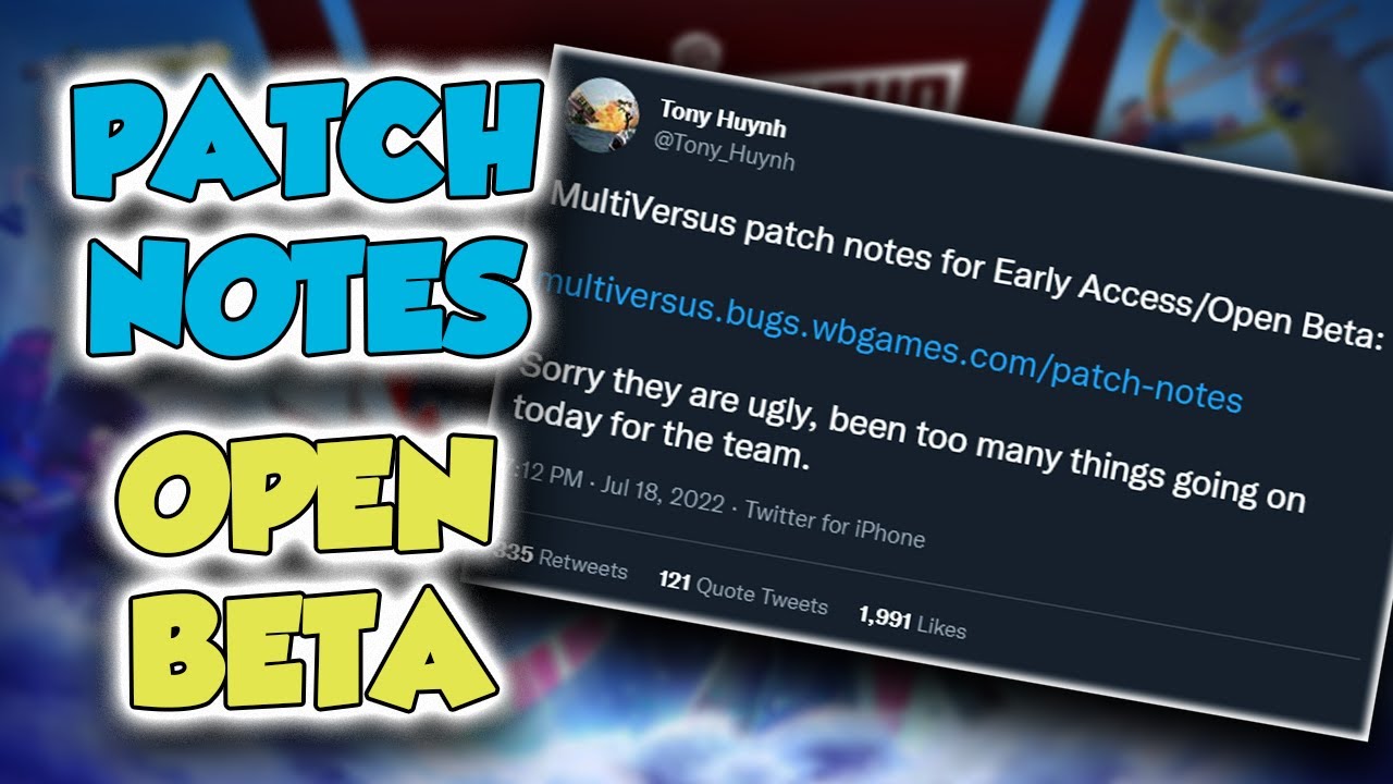 MULTIVERSUS IS HERE! | Open Beta V0 Patch Notes