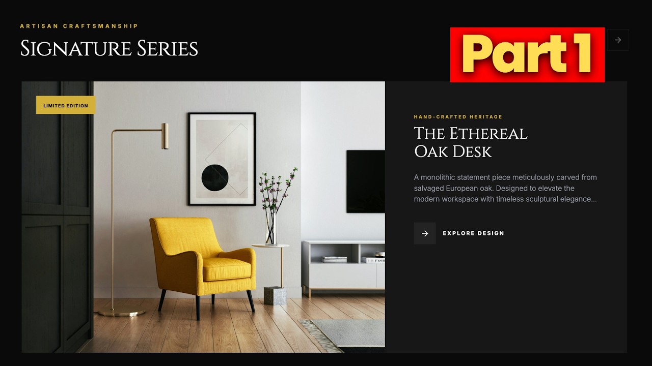 Build a Premium Showcase Section for Luxury Brands | Tailwind CSS (Part 1)