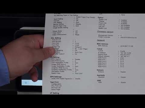 KONICA MINOLTA- How to obtain a Configuration Sheet
