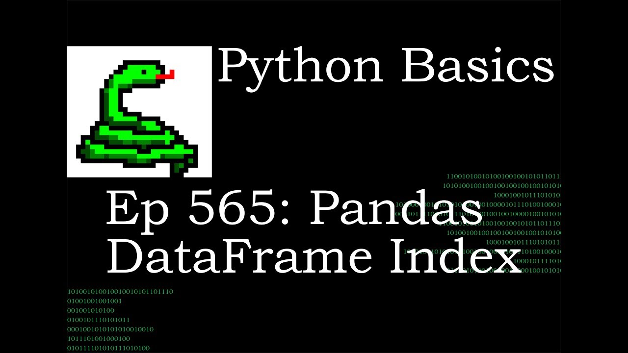 Python Basics Tutorial Pandas DataFrame Set Index Method