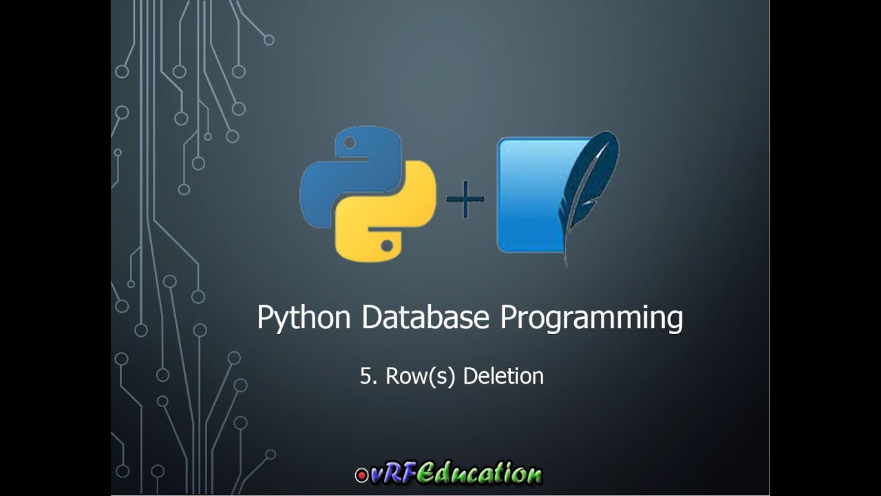 Python Database Programming - Delete Row(s)