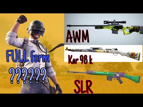 full form of AWM, kar 98 , and other sniper rifle