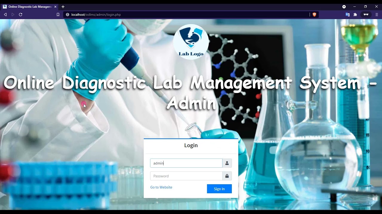 Online Diagnostic Lab Management System in PHP DEMO