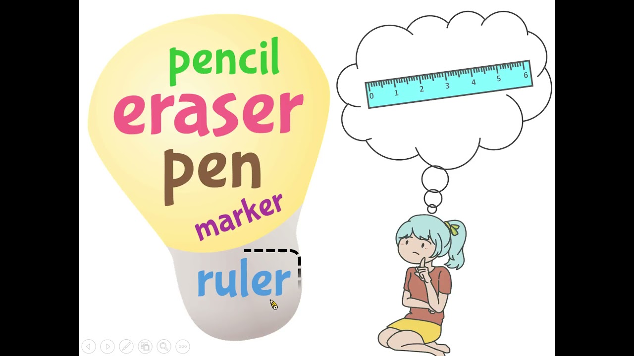 單字：School Supplies - pen, pencil, eraser, ruler, marker | 英語文 | 均一教育平台