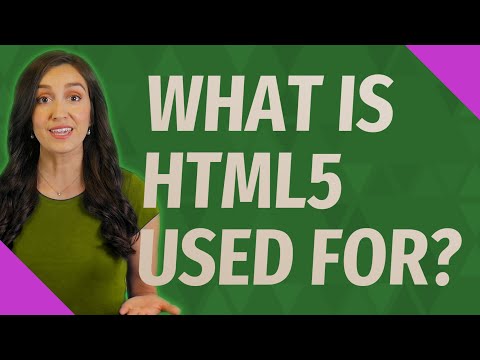 What is html5 used for?
