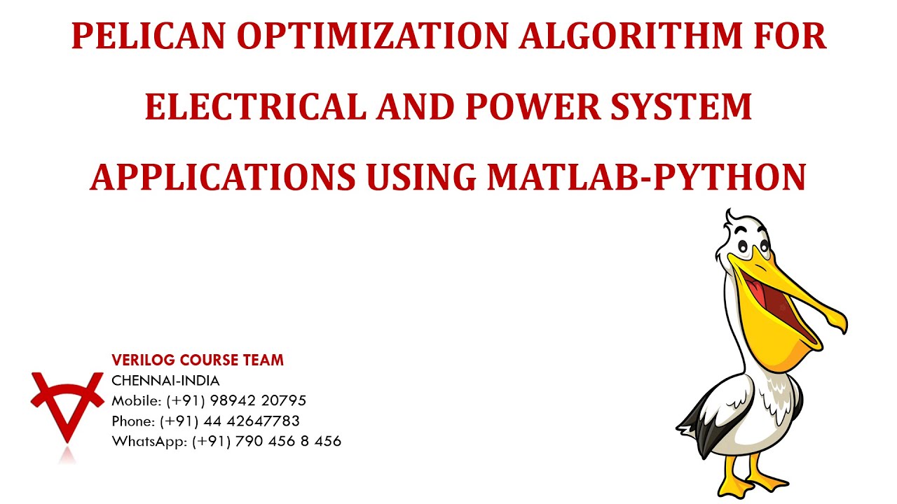 PELICAN OPTIMIZATION ALGORITHM FOR ELECTRICAL AND POWER SYSTEM APPLICATIONS USING MATLAB-PYTHON