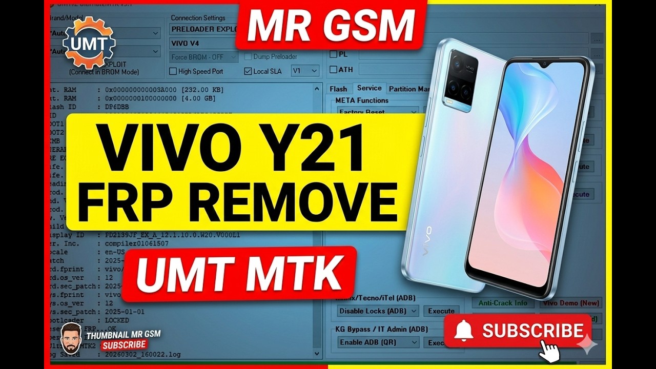 VIVO Y21 FRP REST UMT PRO Security Patch: 2025-01-01 (Latest