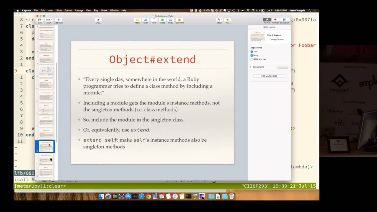 Reflecting on Ruby: The Ruby Object Model, Reflection, and Metaprogramming by Jason Voegele