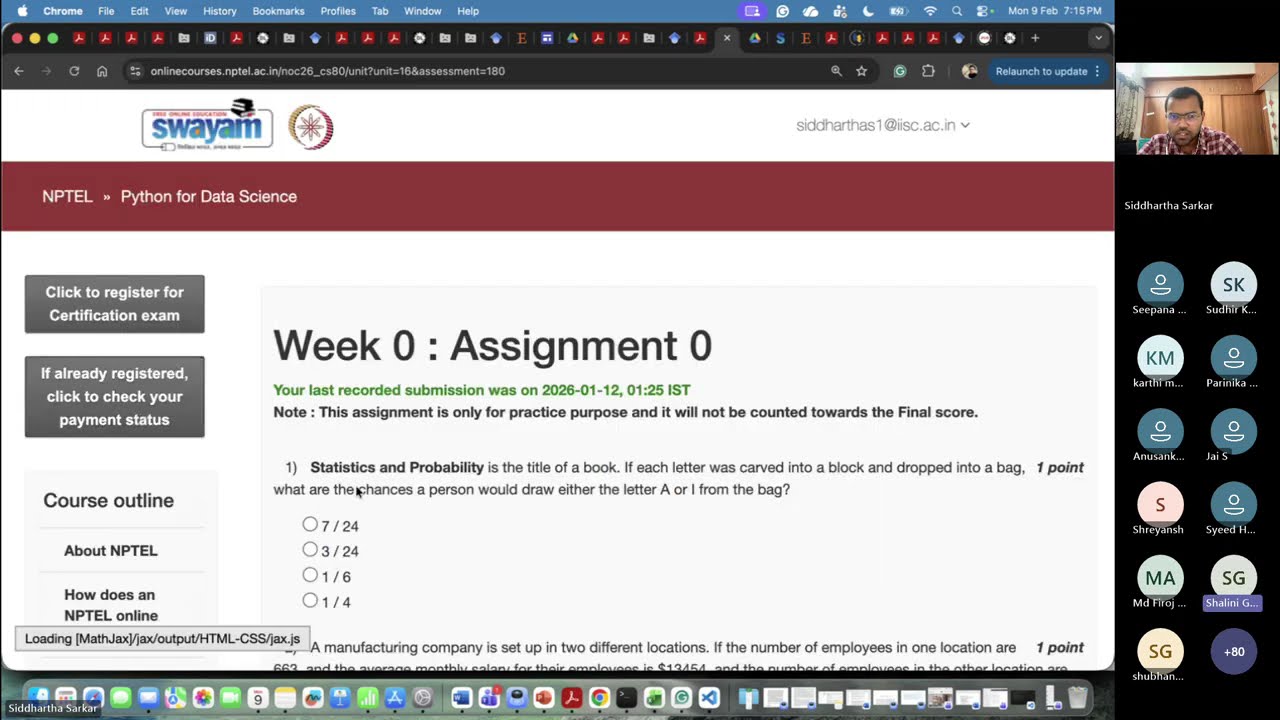3rd TA session, Python for Data Science 2026 (NPTEL course: noc26_cs80)