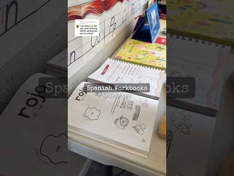 Spanish Workbooks for Kids Teaching Spanish to our 3yo & 6yo #spanishforbeginners #spanishlessons