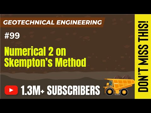 Numerical 2 on Skempton's Method - Bearing Capacity - Geotechnical Engineering - GATE Video ...