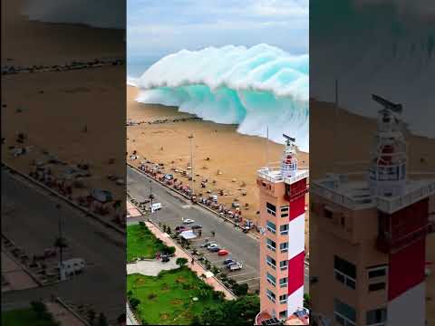 Massive tsunami destroy chennai marina beach