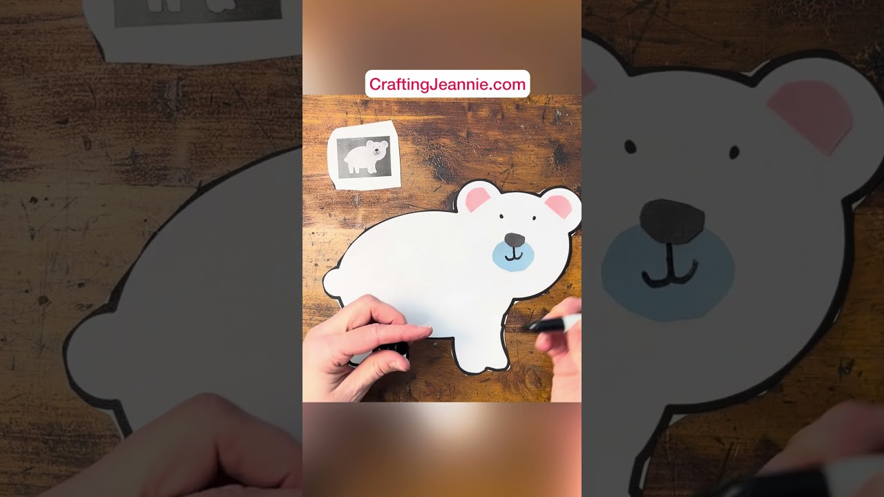 Polar Bear Craft - Free Template #diy #preschool #kidscraft