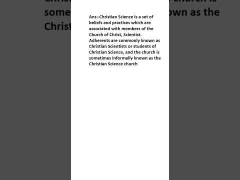 What is Christian Science?