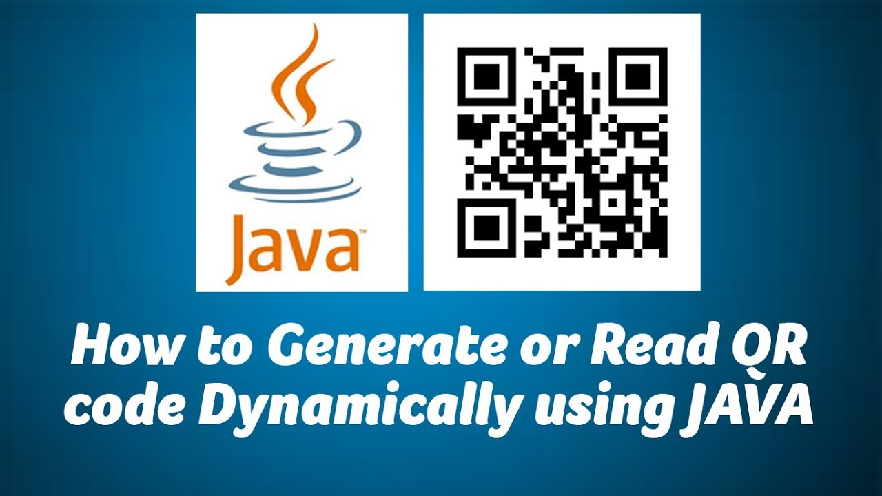 How to Generate or Read QR code Dynamically using JAVA