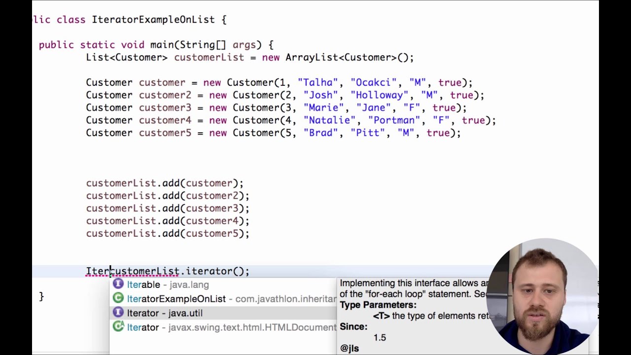 4- Using iterator and listiterator for iterating over an ArrayList