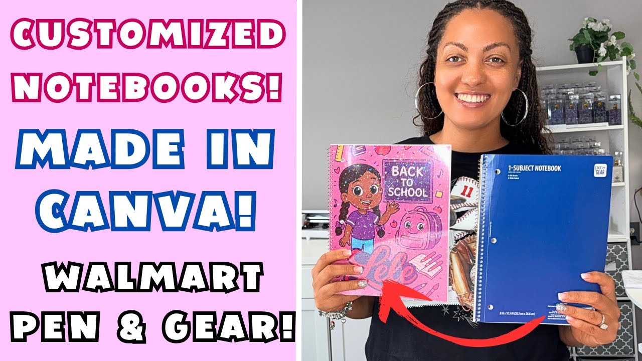 CUSTOMIZED WALMART NOTEBOOKS | PEN & GEAR NOTEBOOKS | CANVA TUTORIAL
