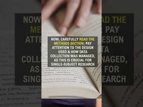 Reading a Single Subject Research Article Effectively #behavioranalysis