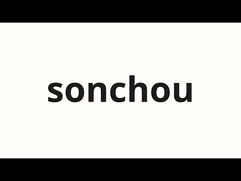 How to pronounce sonchou | 村長 (Village chief in Japanese)