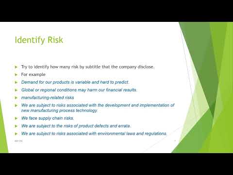 Analysis on the Non-Financial Risks.