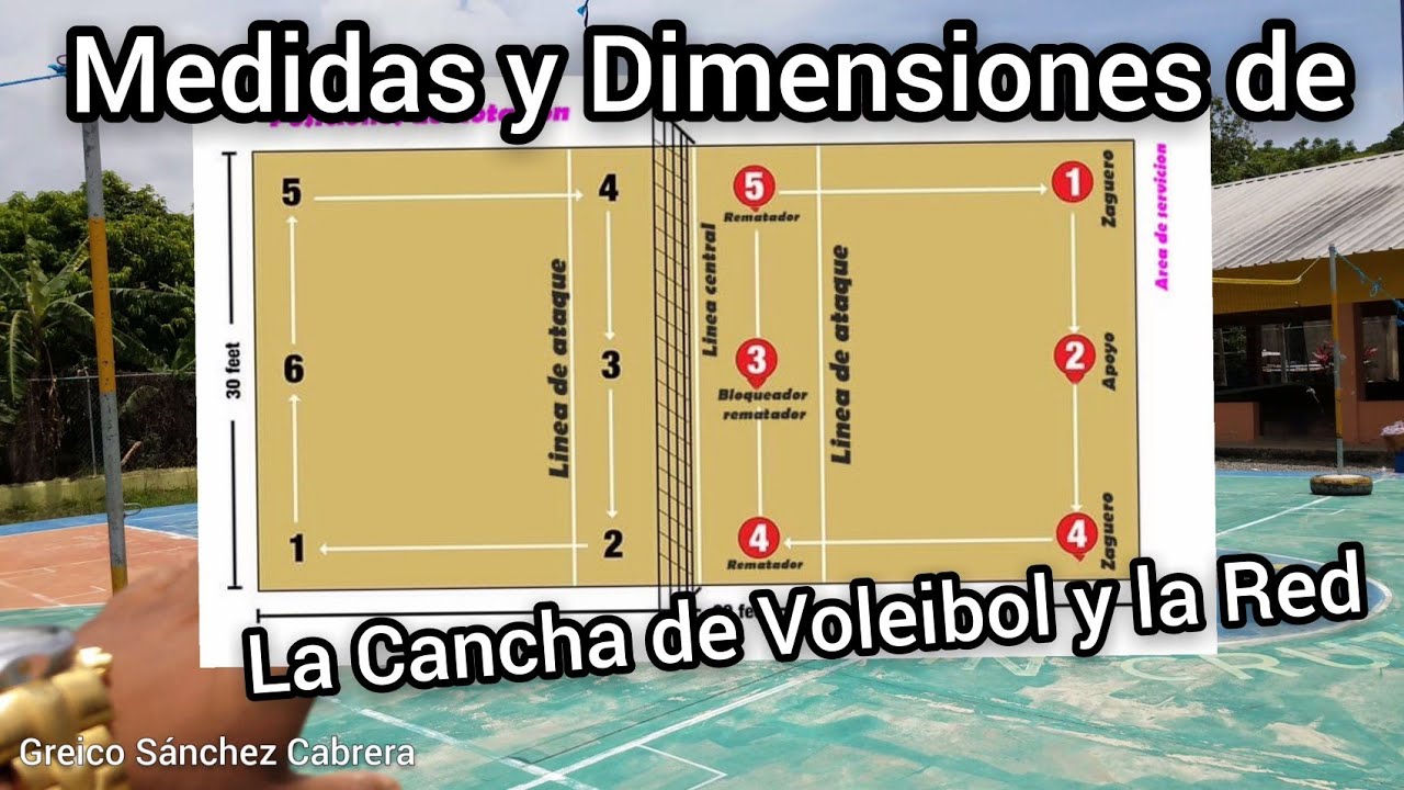 Measurements and Dimensions of a Volleyball Court and Names of Each Zone | Physical Education Ass...