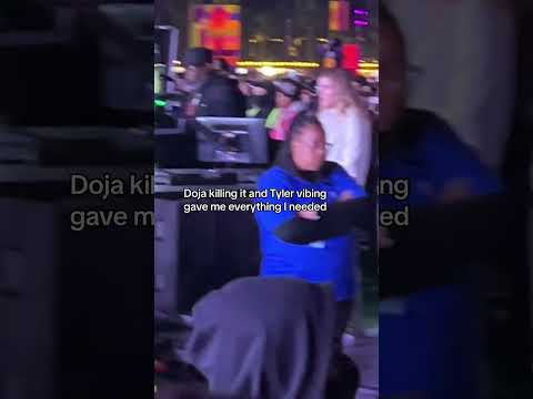 Tyler The Creator vibing to Doja Cat’s performance at Coachella 2024