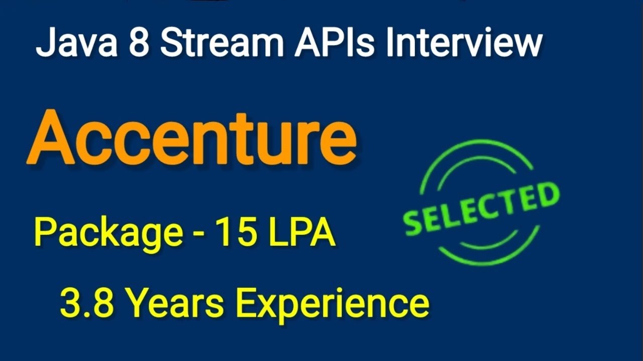 Accenture Java 8 Stream API Interview Questions | Accenture Coding Interview
