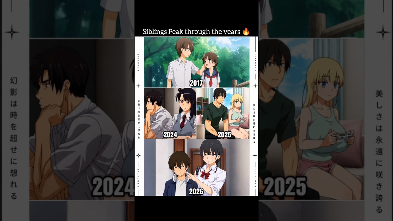 The evolution of anime siblings is actually insane.