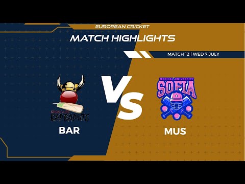 Match 12 - BAR - MUS | Highlights | FanCode ECS Bulgaria Day 3 | Bulgaria 2021 | ECS21.519