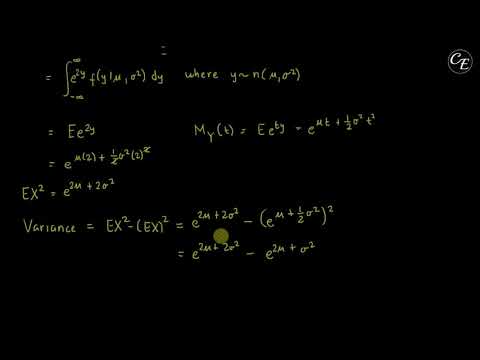 Log-Normal Distribution | Derivation of Mean, Variance & Moments (in English)