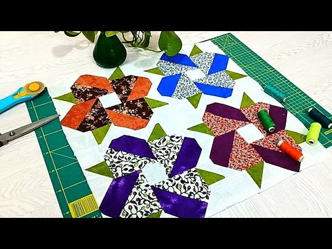 πFlower easy Quilt Blocks For Beginners Patchwork Quilt Pattern design