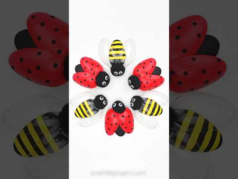 Plastic Spoon Bug Craft 🐞 🐝