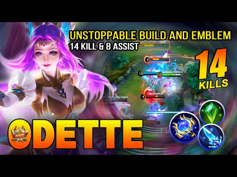 Odette Unstoppable Build and Emblem Build | Top Global Odette Gameplay ~ MLBB