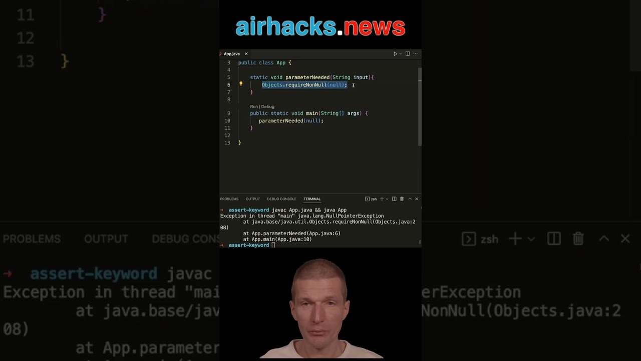 The Assert Keyword #java #shorts