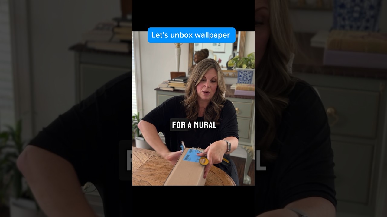 Do you like mural wallpapers? Details in comments ⬇️ #lowespartner  #wallpaper #landscapewallpaper