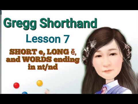 GREGG SHORTHAND - Short e, Long ē and words ending in NT / ND #steno #shorthand