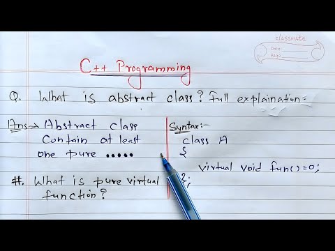 Learn Abstract class in C | what is abstract class and pure virtual ...