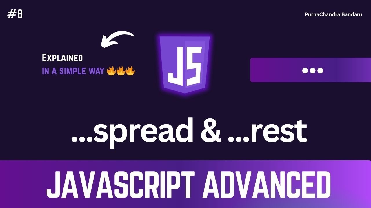 #8 Master Spread and Rest Operators in JavaScript | Explained with Real Examples (ES6 Tutorial)