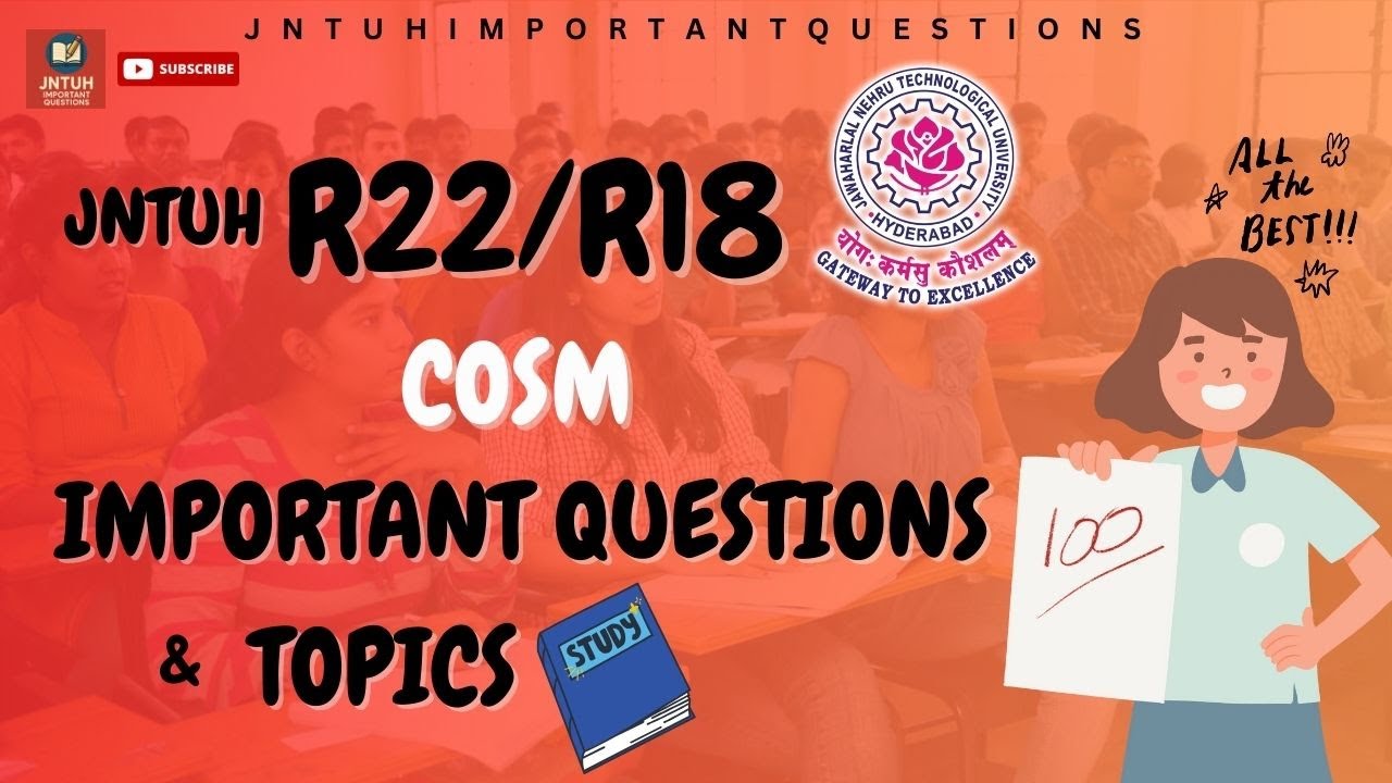 Computer Oriented Statistical Methods (COSM) Subject Important Questions R22 | R18 #jntuh #jntu