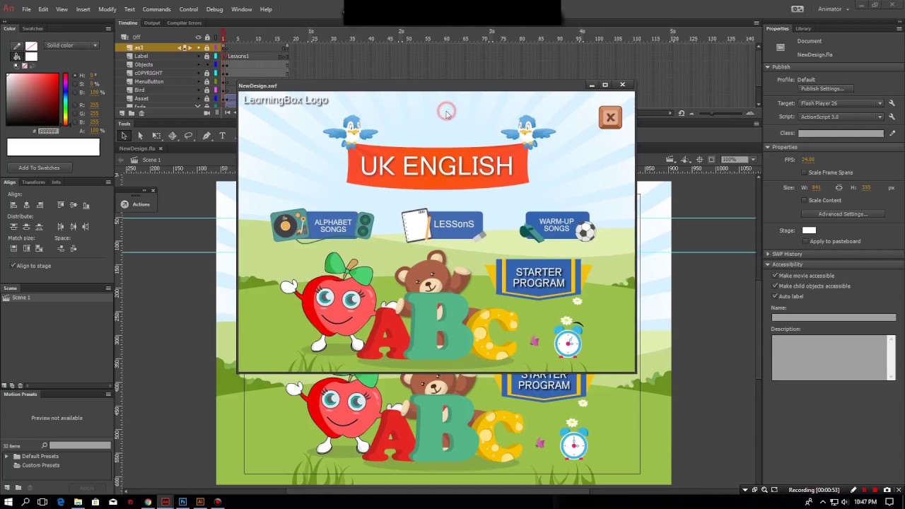ActionScript 3 tutorial - Next Frame Button