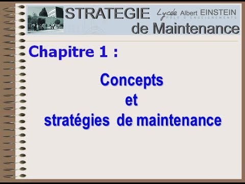Chapitre I : La Fonction maintenance