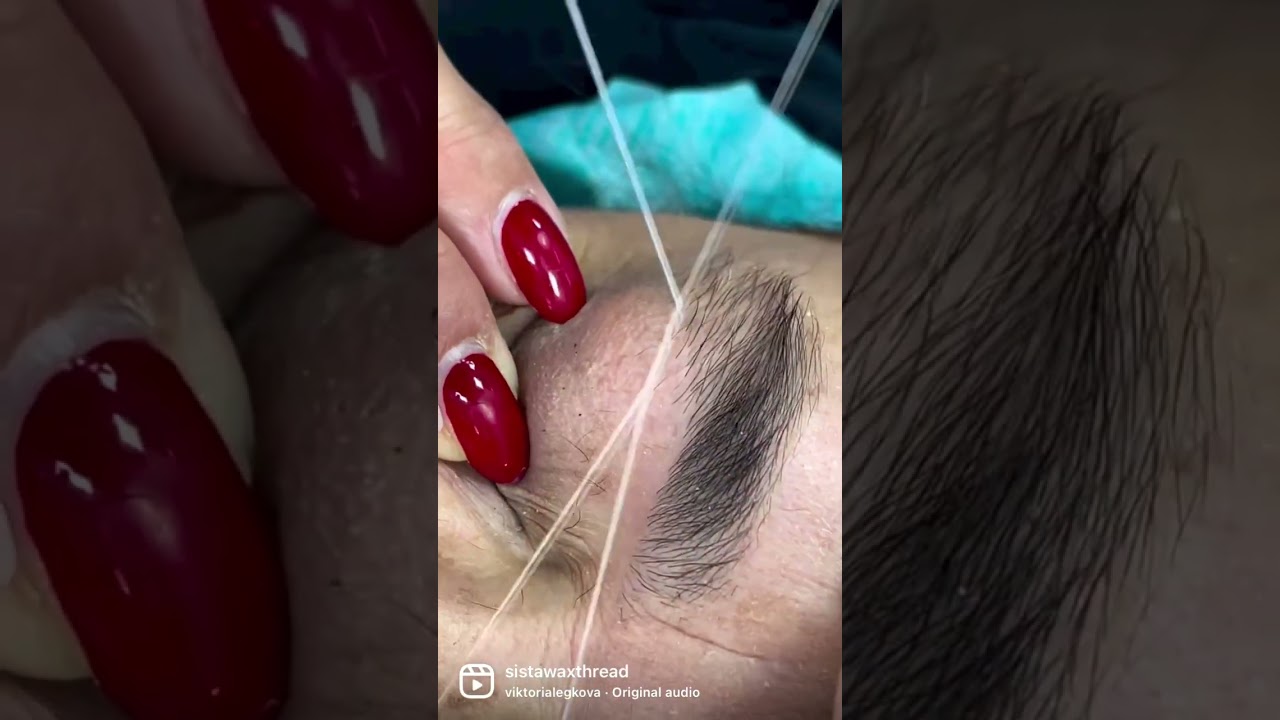 Eyebrows threading