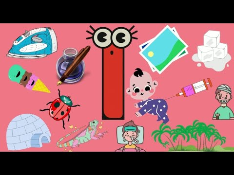 Letter Start With i| 15 Words From Ii| Vocabulary| 2D Animated Video With Song| #KidsMennia