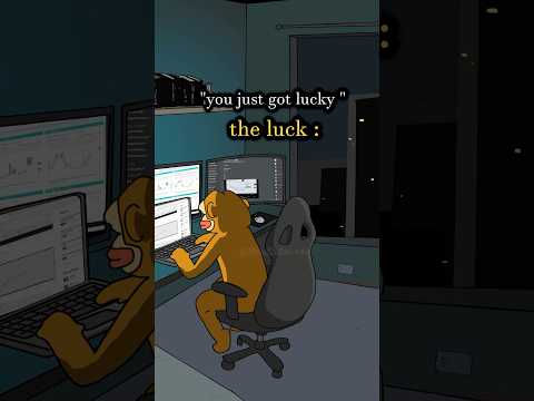 They'll say you just got lucky 🍀 #crypto #trading #memes #motivation #brainrot