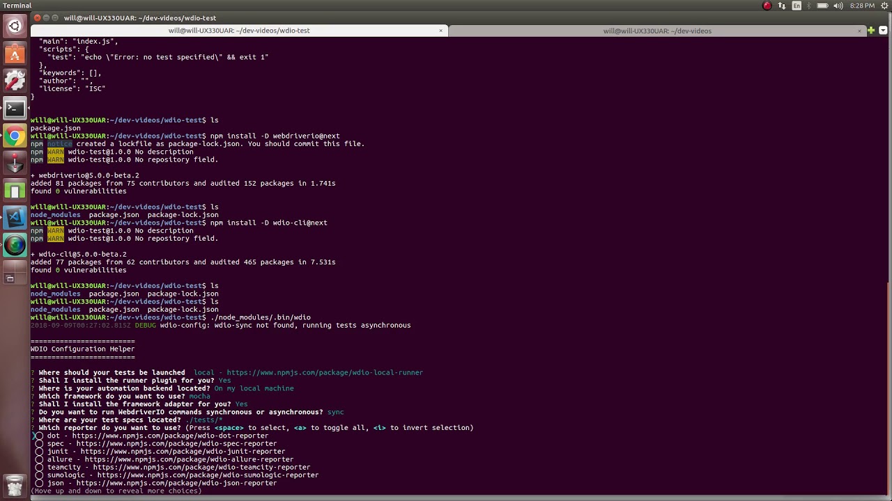 03 Install and Setup - WebdriverIO v5